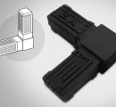 Tube Connectors for Square Tubes Black Nylon 20mm + 30mm Box Section